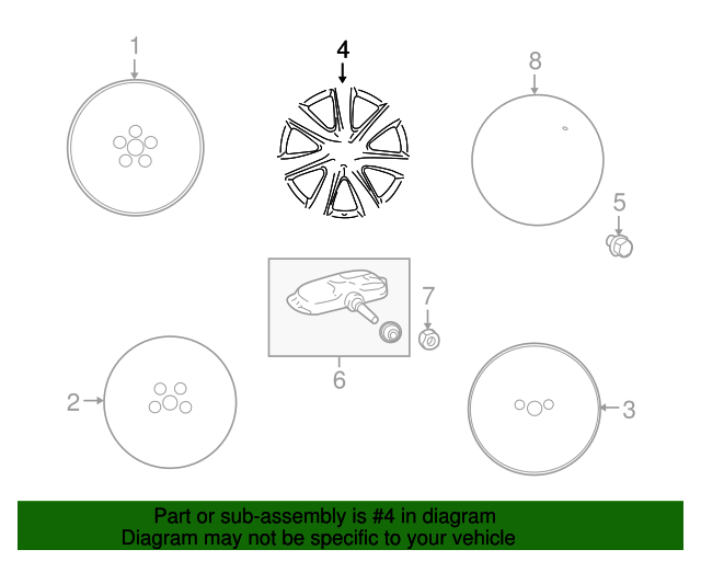 4261A-50073 - Wheel, Alloy 2008-2012 Lexus LS600h | Longo Lexus Parts