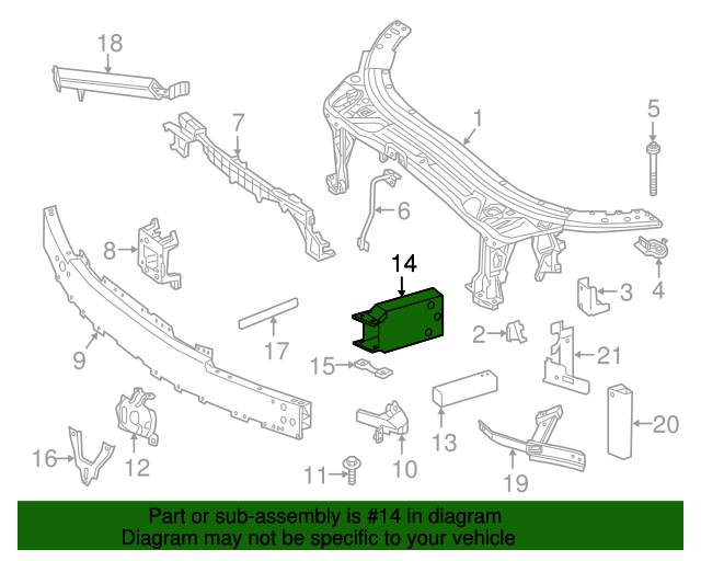 205-620-05-95 - Frame Rail End 2015-2023 Mercedes-Benz ...