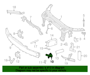 205-620-63-00 - Impact Bar Side Bracket 2015-2021 Mercedes-Benz ...