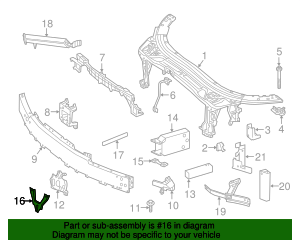 205-620-16-00 - Radiator Support Panel Brace 2017-2023 Mercedes-Benz ...