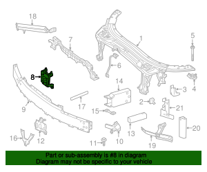 206-626-45-00 - Radiator Support Bracket 2022-2023 Mercedes-Benz C 300 ...