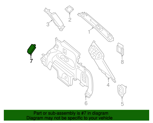 2013-2019 Nissan Pathfinder Lower Quarter Trim Cap - Passenger Side (RH ...