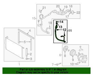 Hyundai - 97762-F3300 - Discharge Hose - 2017-2018 Hyundai Elantra ...