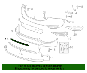 2017-2019 GMC Acadia Exterior Bright Chrome Bumper Cover Molding ...