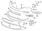 2017-2019 GMC Acadia Black Front Bumper Lower Fascia 84261210 GM ...