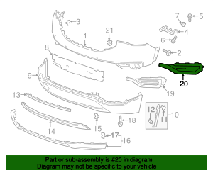 84693621 - Front Passenger Side Fog Lamp Bezel 2017-2019 GMC Acadia ...