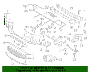2014 Audi RS7 Tow Eye Cap 4G8-807-241-C-GRU | Audi USA Parts