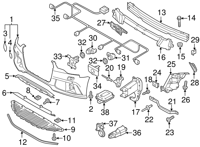 4G8-807-241-C-GRU - Tow Eye Cap 2014 Audi RS7 | Audi OEM Parts