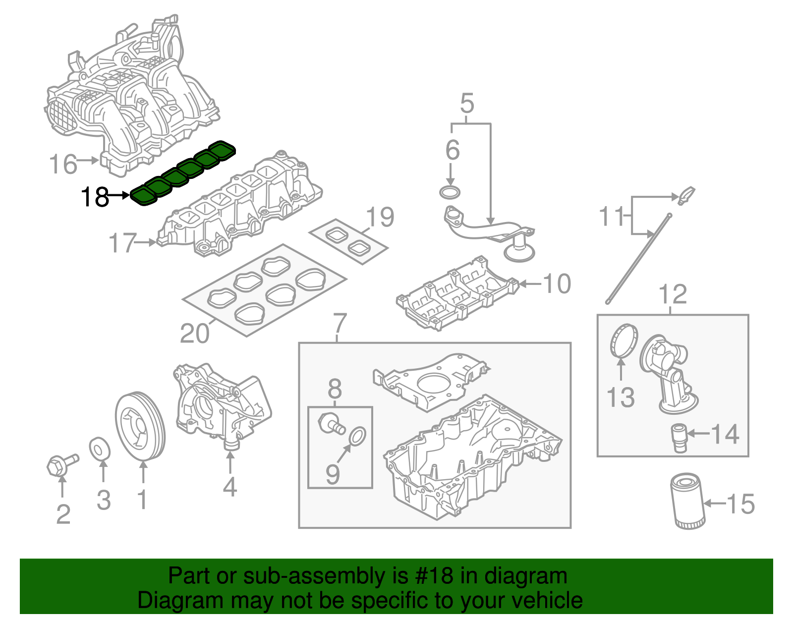 AT4Z-9H486-A - Gasket 2011-2025 Ford | Ford Parts Direct