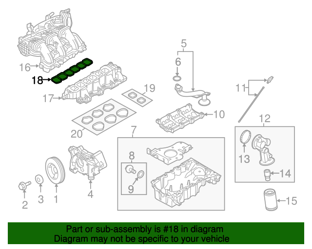 2011-2024 Ford Gasket AT4Z-9H486-A | OEM Parts Online