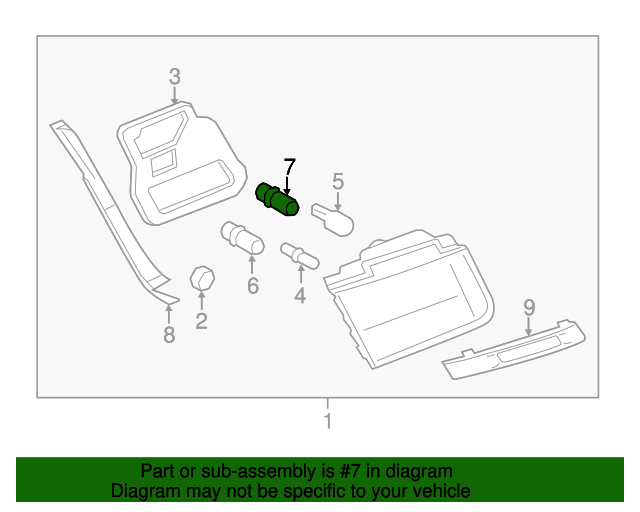 63117407330 - 2006-2021 BMW Back Up Light Socket (63-11-7-407-330 ...