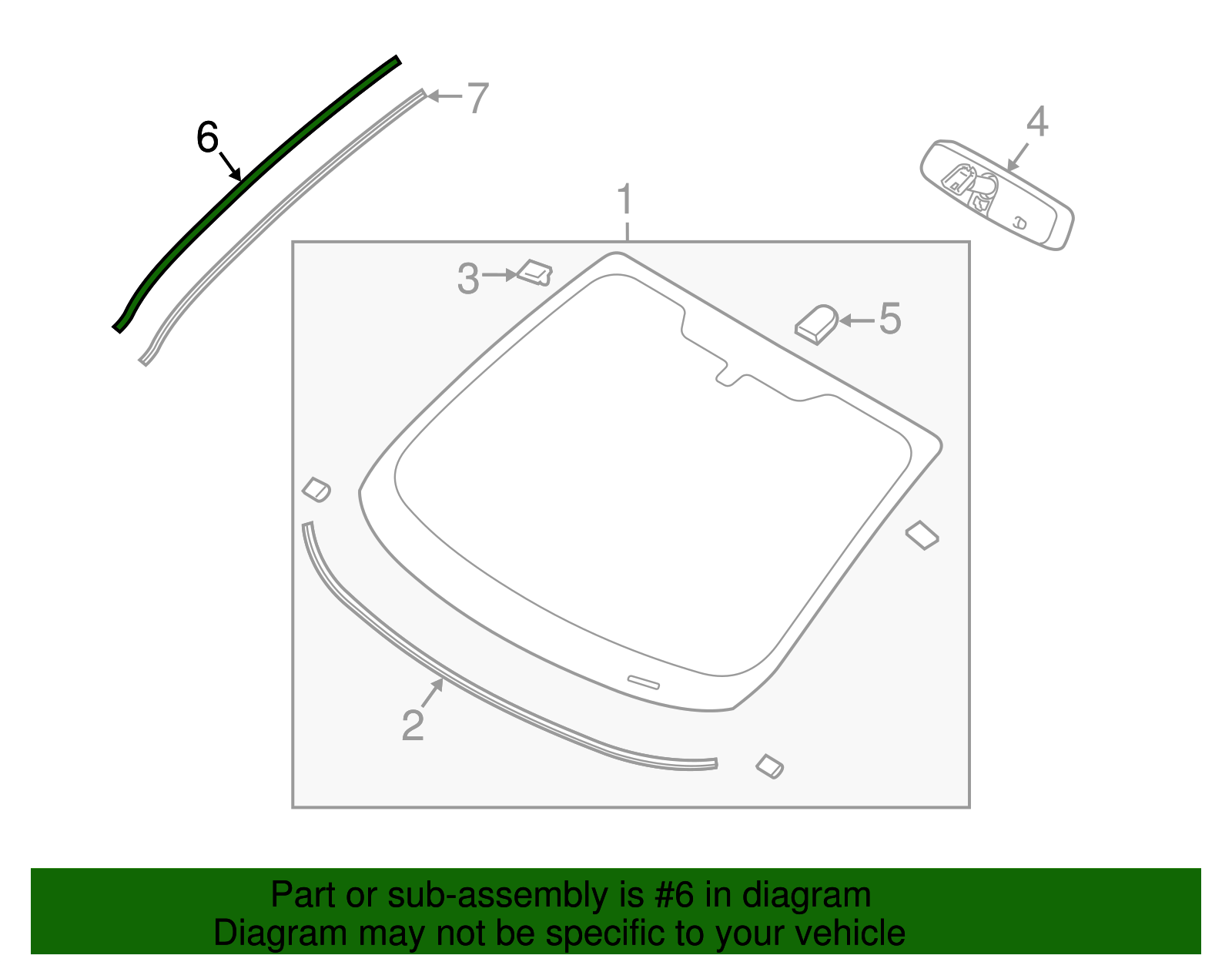 AE8Z-5403137-B - Windshield Molding Ford 2011-2019 Ford Fiesta | Parts ...