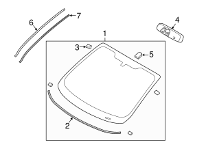2011-2019 Ford Fiesta Windshield Molding AE8Z-5403136-A | OEM Parts Online