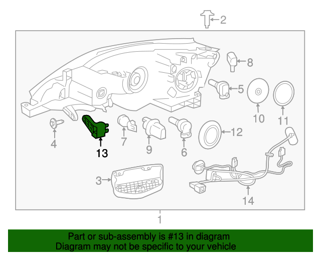 26042-3SG2A | Nissan Brkt-Head Lamp Rh Lamp Rh - Genuine OEM ...