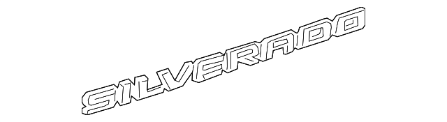 2019-2021 Chevrolet Chrome Vehicle Name Plate (Silverado) 23400409 ...