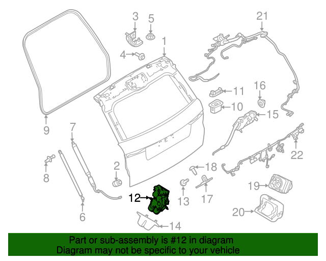 LR139929 - Liftgate Latch 2013-2024 Land Rover | AutoNationParts.com