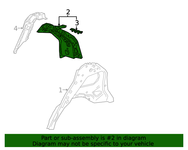 84469342 - Driver Side Back Body Pillar Outer Panel - 2019-2023 ...