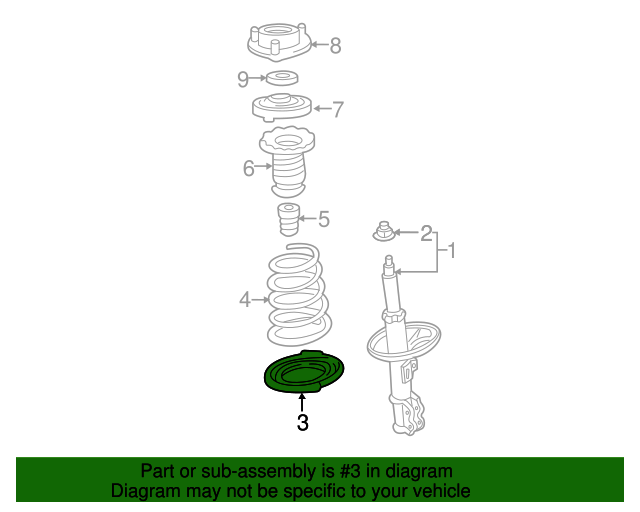 48158-33031 - Coil Spring Insulator 2004-2011 Toyota | AutoNationParts.com