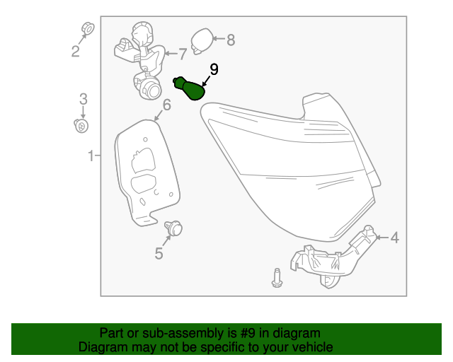 90981-13094 - Tail Lamp Bulb - 2018 Toyota Yaris | OEM Genuine Toyota Parts
