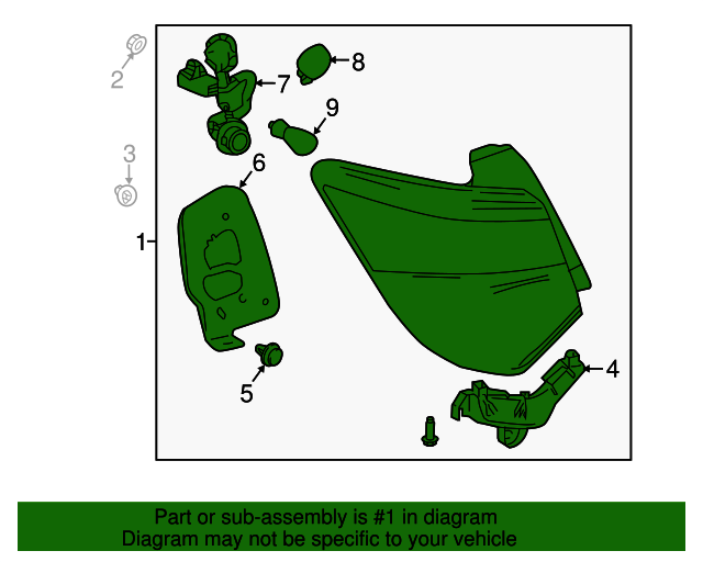 Genuine Toyota Tail Lamp Assembly part# 81550-0DB81 for 2018 Toyota ...