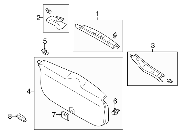 Genuine OEM Lower Gate Trim Part# 7224A350XA Fits 2014-2021 Mitsubishi ...