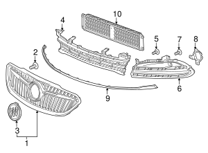 2017-2019 Buick LaCrosse Front Grille Opening Bezel 26672860 GM ...