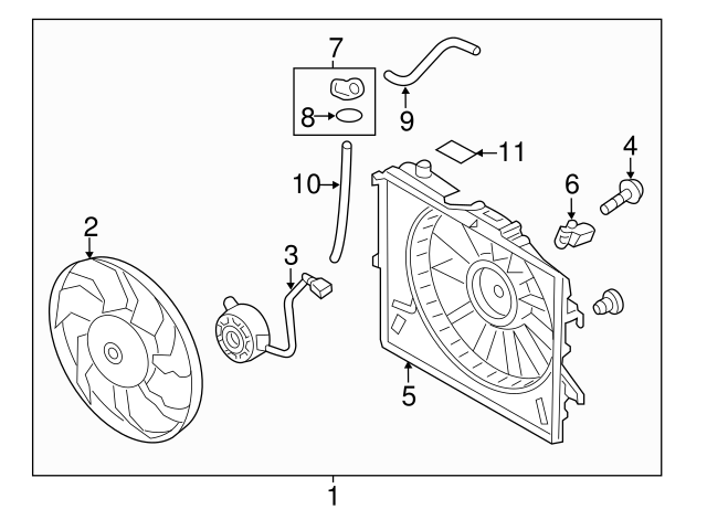 25350-1W052 - Engine Cooling Fan Shroud 2015-2017 Hyundai ...