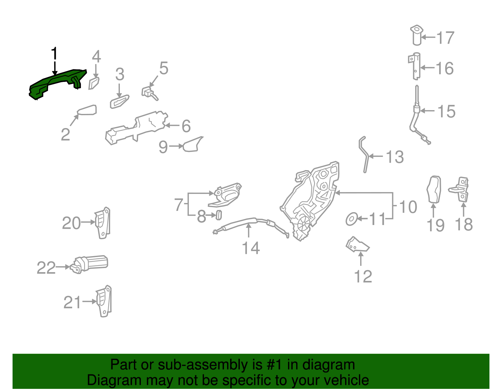 69210-50090-D1 - 2018 Lexus - Handle, Outside | My L Parts