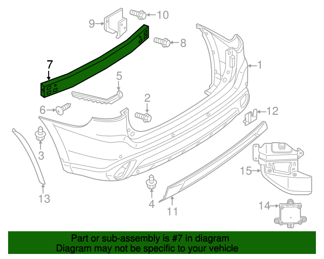 2014-2017 Mitsubishi Outlander Impact Bar Mount Bolt 6410C519 | OEM ...
