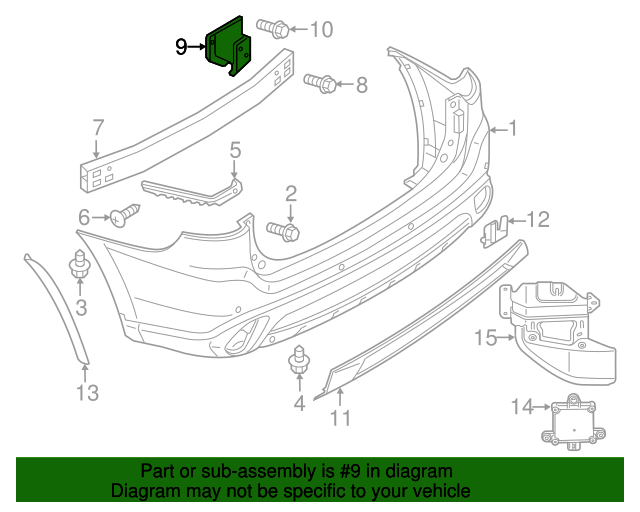 2014-2017 Mitsubishi Outlander Bumper Bracket 6410B896 | Mitsubishi ...