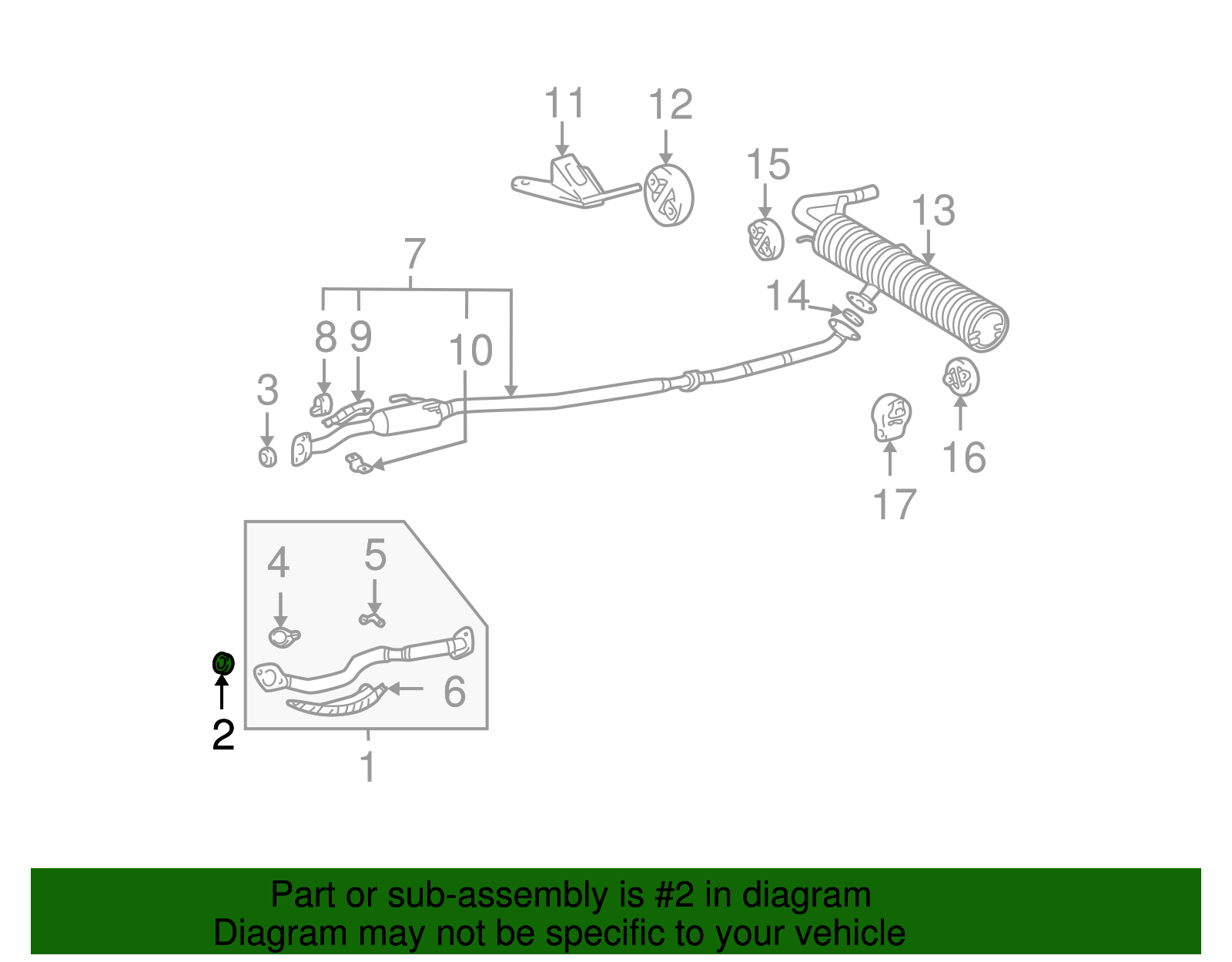 2001-2010 Toyota Front Pipe Gasket 17451-74040 | OEM Parts Online