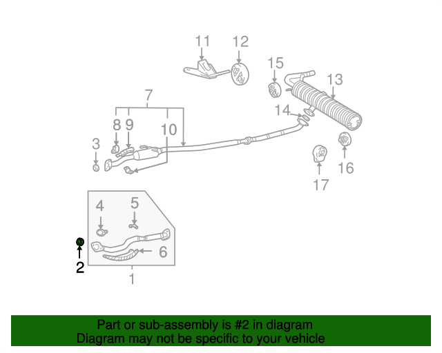 2001-2010 Toyota Front Pipe Gasket 17451-74040 | OEM Parts Online