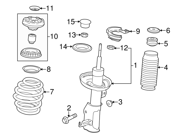 23129249 - Suspension Strut Mount Insulator 2015-2016 Buick LaCrosse ...
