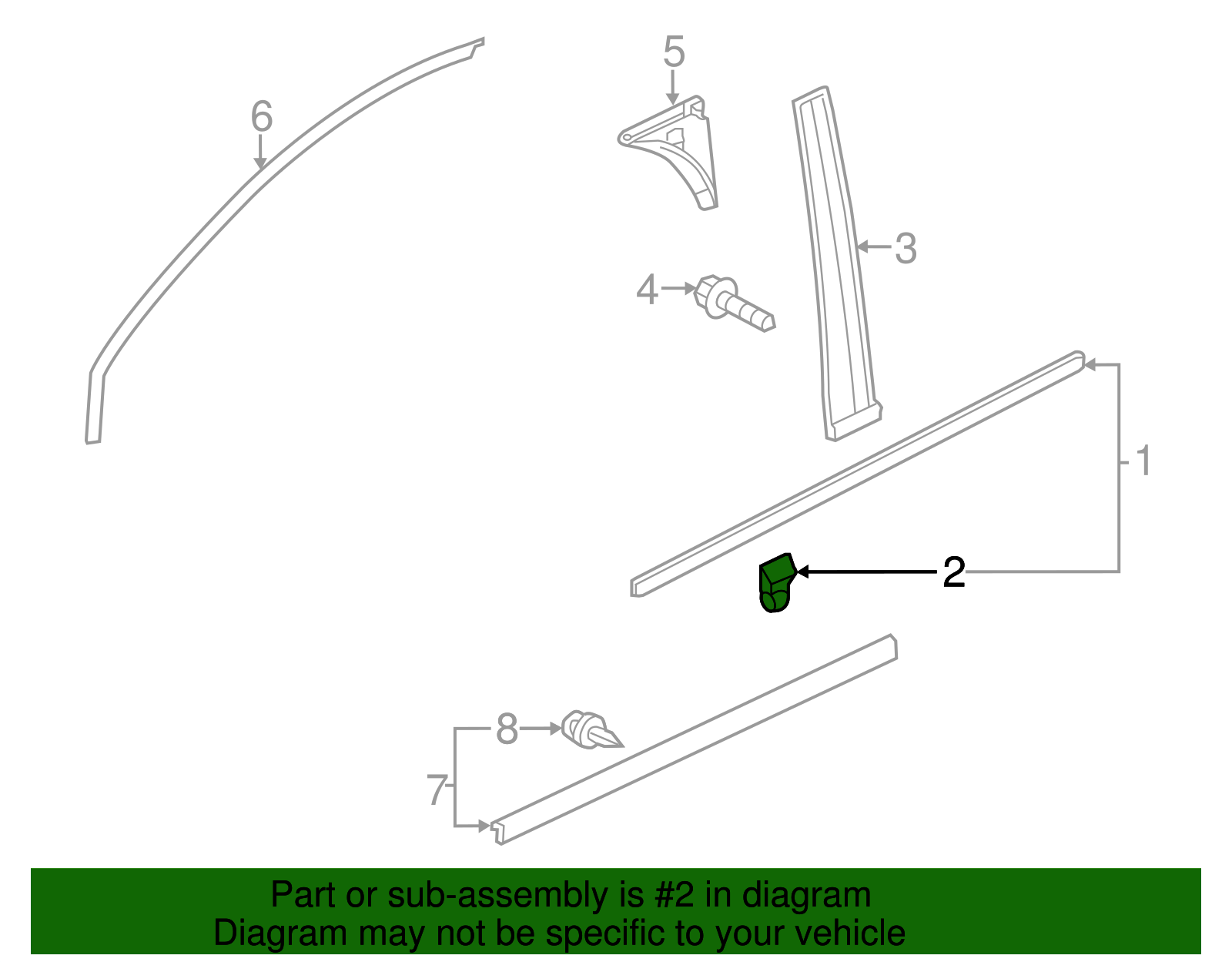 91503-TR0-A01 - Belt Molding Clip 2012-2015 Honda Civic | Honda Parts ...