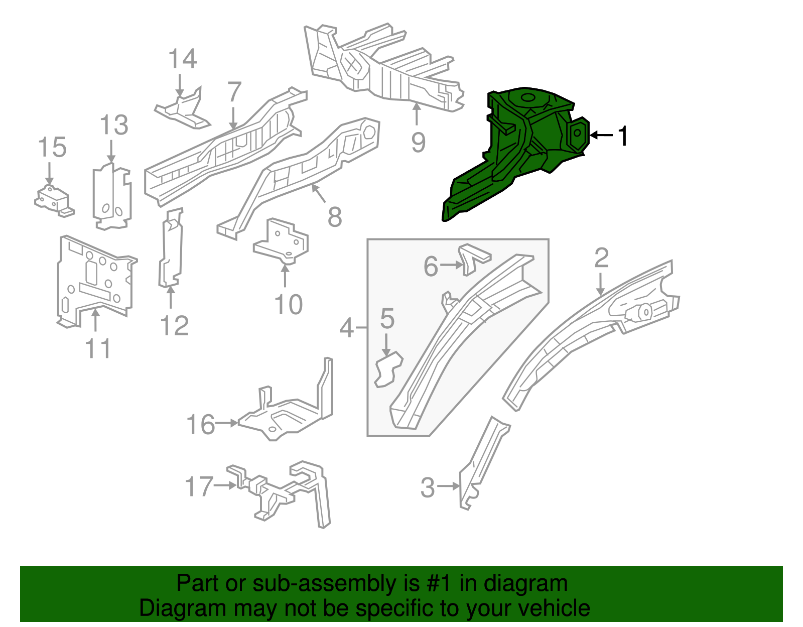 60750-TLA-325ZZ - Apron Panel 2017-2019 Honda CR-V | Honda Parts Online