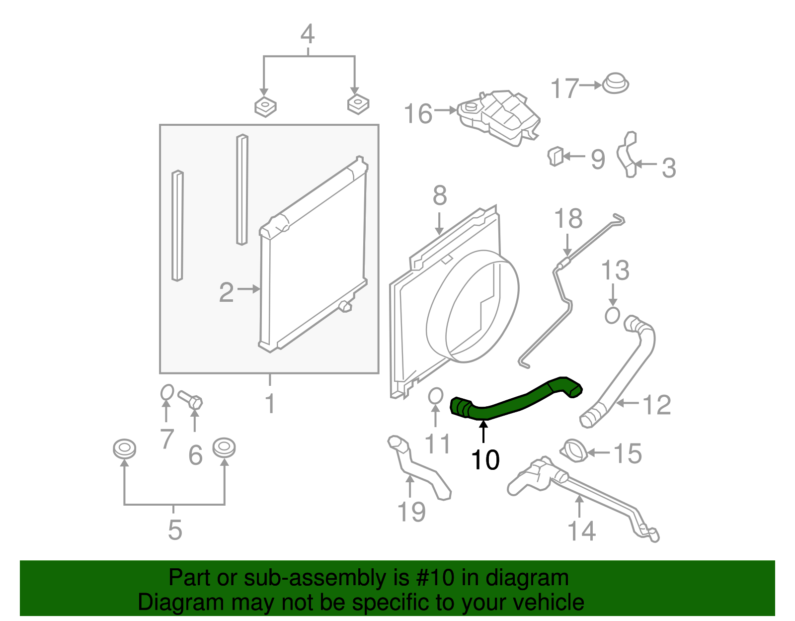 OEM Ford Upper Hose For 2008-2010 Ford - Part No. BC3Z-8260-D | Karl ...