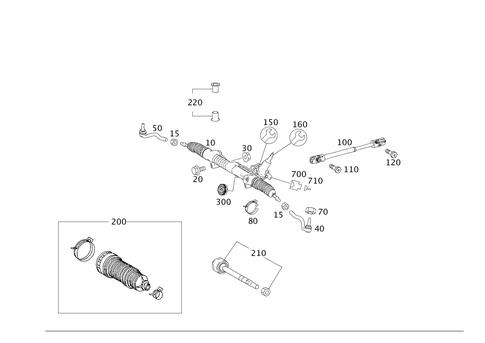 Steering Gear and Steering Linkage for 2007 Mercedes-Benz R500 ...