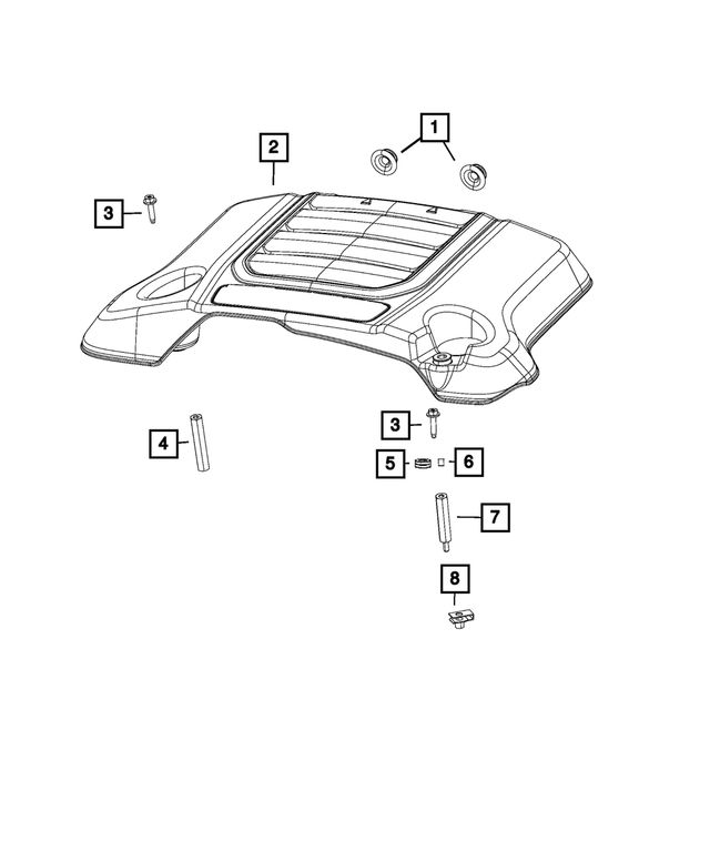 2022-2023 Jeep Wagoneer Engine Cover 68433182AA | Mopar eStore