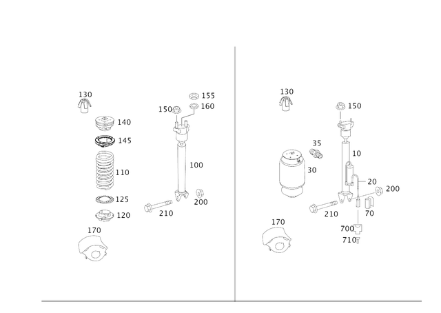 164-320-24-31 - Shock Absorber 2003-2011 Mercedes-Benz | Mercedes-Benz ...