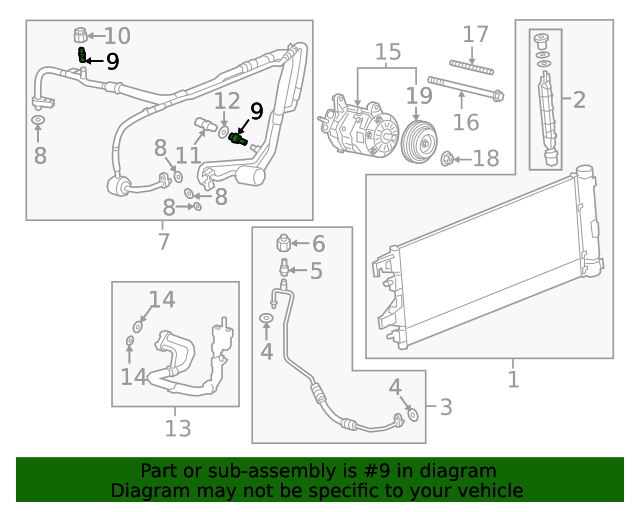 2014-2025 GM Air Conditioning System Valve Core 25872392 GM ...