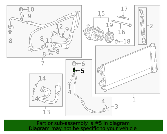 2014-2023 GM Air Conditioning System Valve Core 25872392 GM ...
