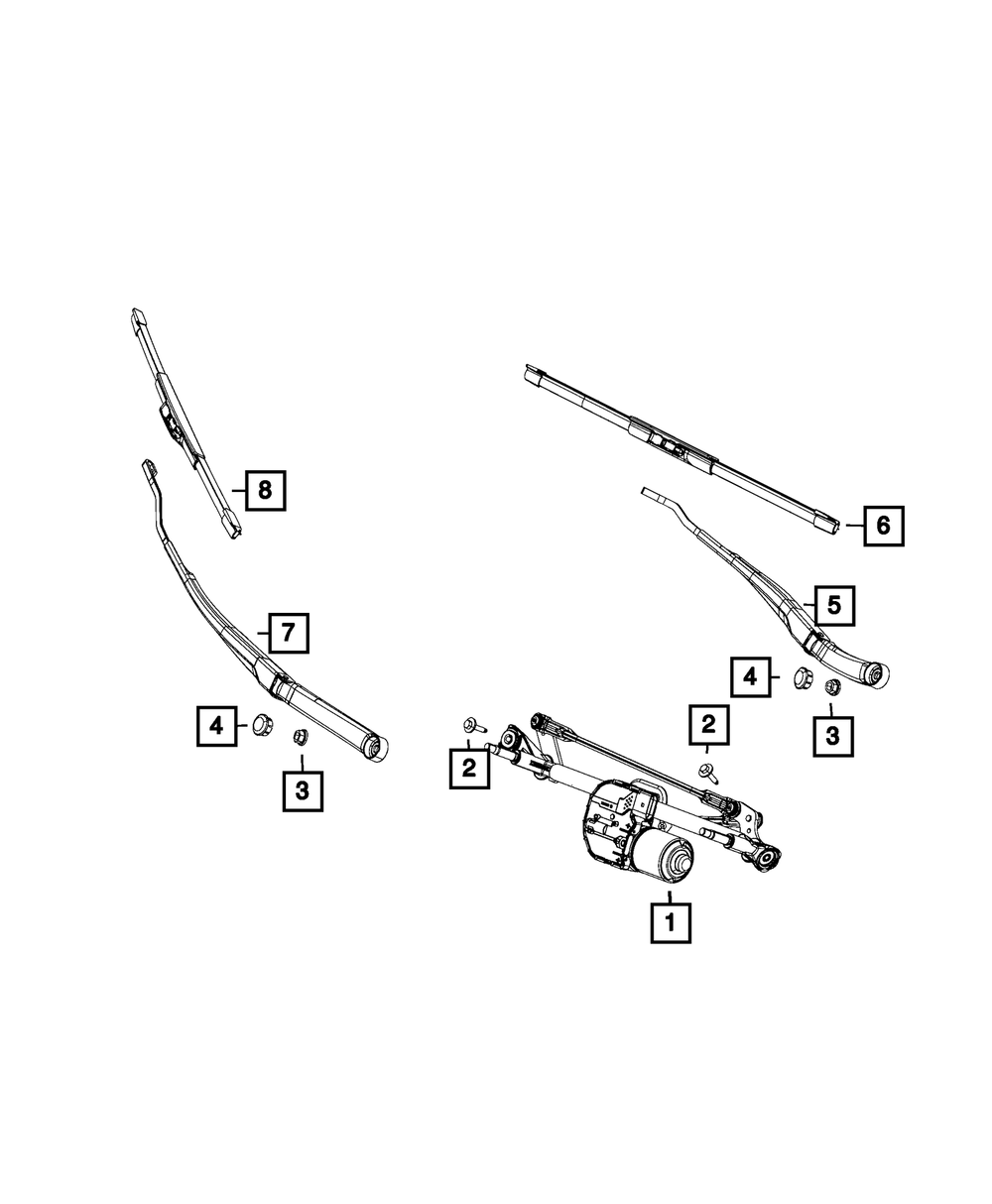 68241704AA - Front Wiper Blade, Right 2015-2017 Chrysler 200 | Big 3 ...