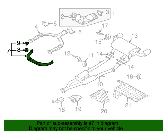 2003-2020 Nissan Mounting Assembly Exhaust 20711-AF40A | TascaParts.com