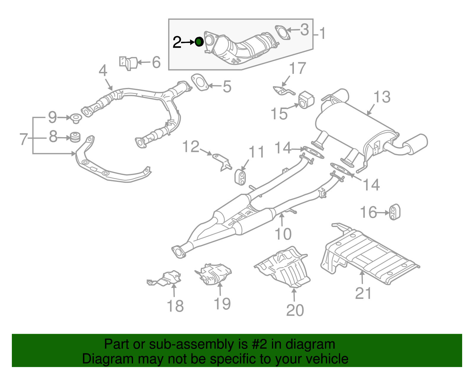 2007-2025 Nissan Catalytic Converter Seal 20691-19U0A | Melloy Nissan Parts