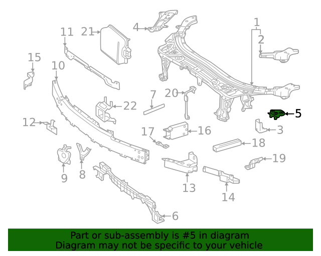 213-620-58-00 - Radiator Support Bracket 2016-2023 Mercedes-Benz ...