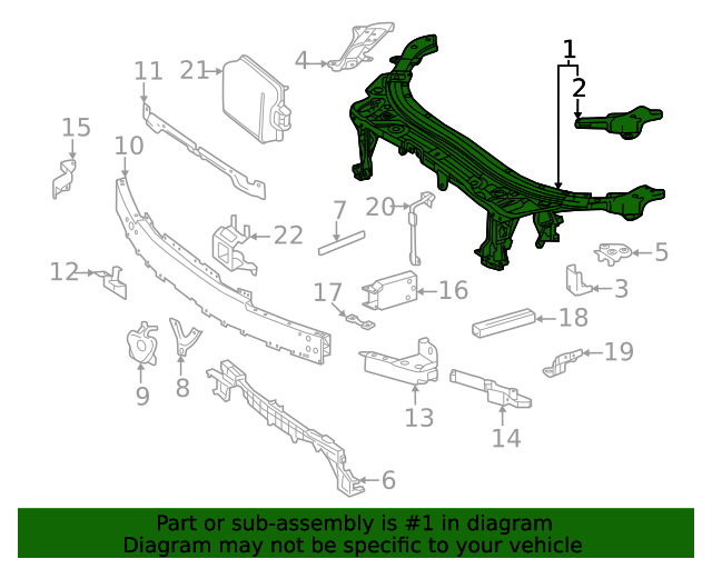 290-620-06-00 - Radiator Support 2019-2023 Mercedes-Benz | Mercedes ...