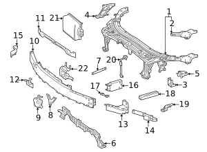 290-620-06-00 - Radiator Support 2019-2023 Mercedes-Benz | Mercedes ...