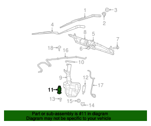 Pump-Washer, Windshield 5179153AC | TascaParts.com