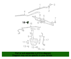 2008-2020 Mopar Washer Nozzle 5113049AA | Mopar Parts Canada