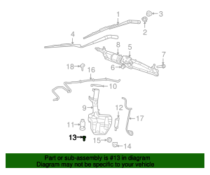 2012-2015 Mopar Windshield Washer Pump Grommet 68028585AA | TascaParts.com